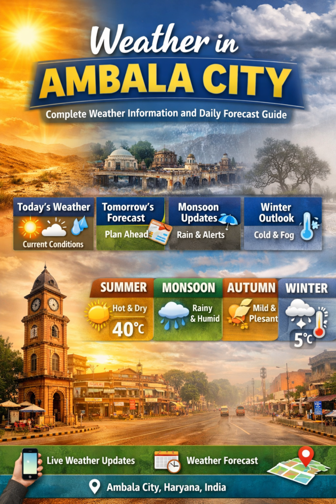 Weather in Ambala City – Complete Weather Information and Daily ...