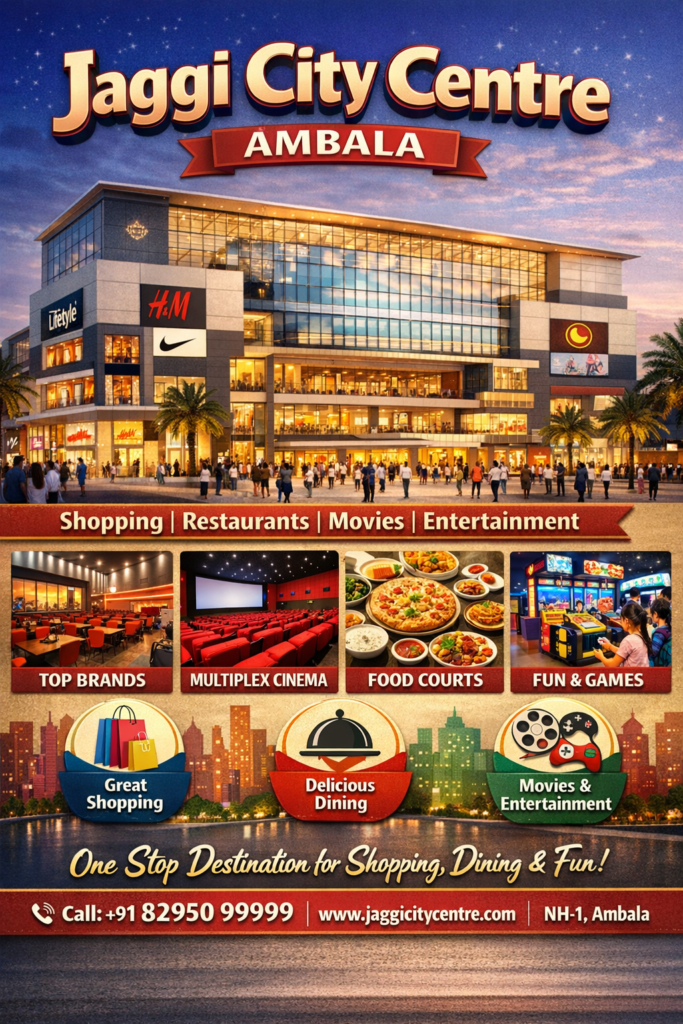 Jaggi City Centre Ambala – Shopping, Restaurants, Movies, Brands ...